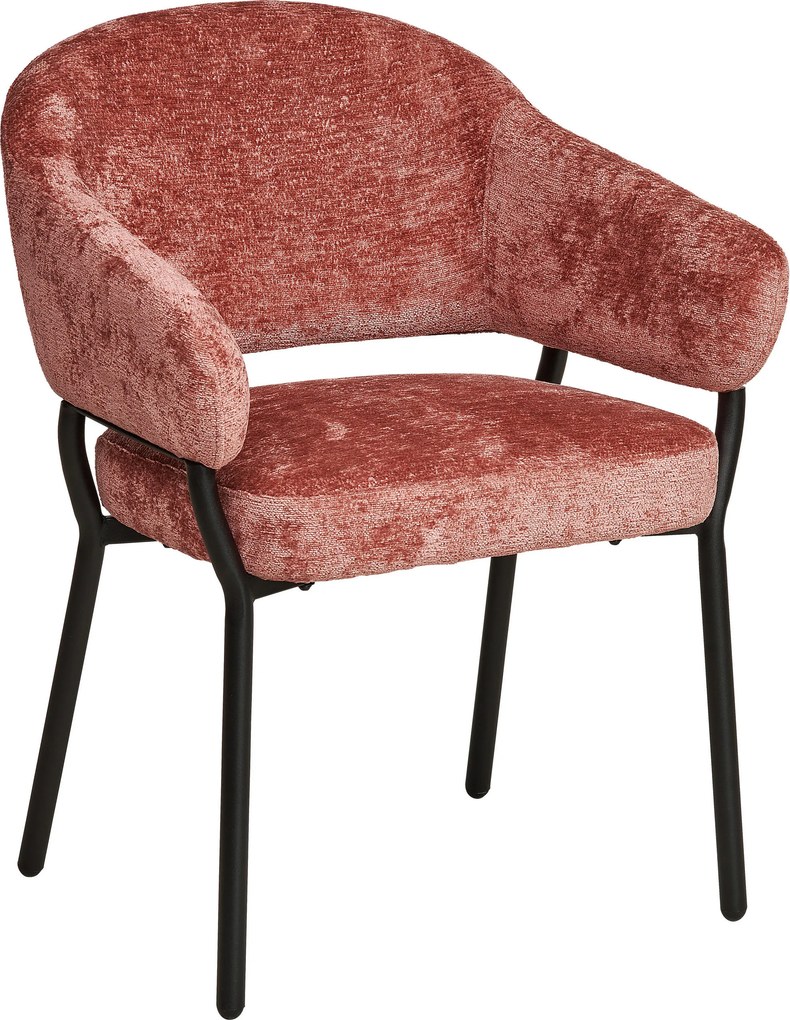 XXXLutz ŽIDLE S PODRUČKAMI, železo, mikrovlákno, pink MID.YOU - Jídelní židle - 002110001902
