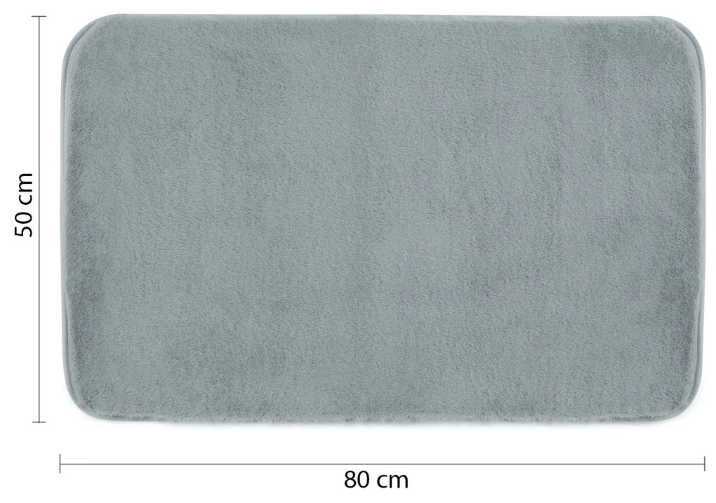 Gedy Gedy, FUZZY koupelnová předložka, 50x80cm, 100% polyester, protiskluz, azzuro, 96FY508062
