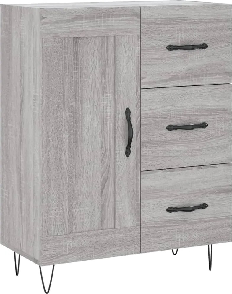 Skříň highboard šedá sonoma 69,5 x 34 x 180 cm kompozitní dřevo 3200039