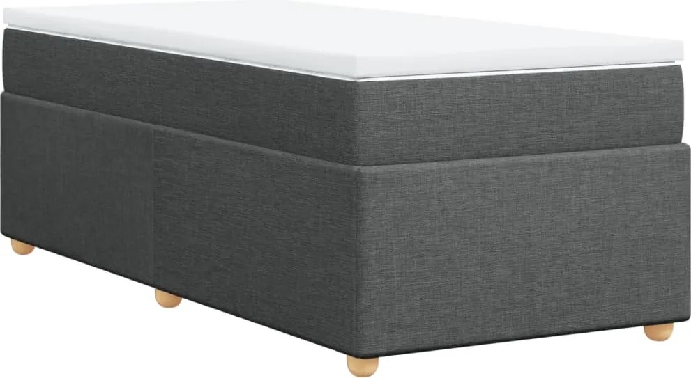 Box spring postel s matrací tmavě šedá 90x190 cm textil 3285339