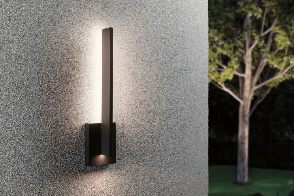 P 94786 LED venkovní nástěnné svítidlo Levka IP44 115x80mm 3000K 13,5W 230V antracit hliník - PAULMANN