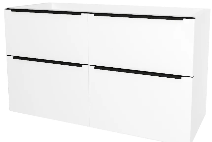 Mereo Mereo, Mailo, koupelnová skříňka 121 cm, černé madlo, Multidecor, CN593SBBIAA