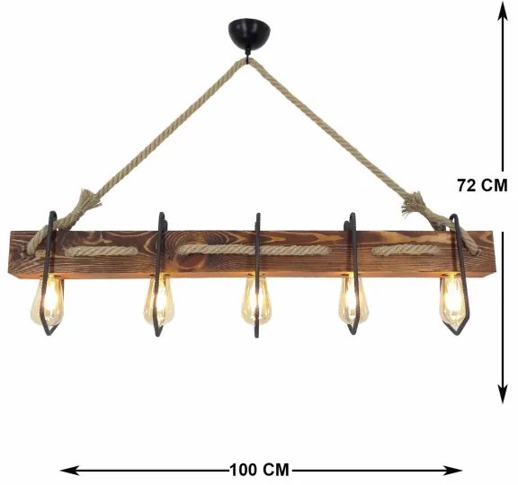 Lustr na lanku DEMIR 5xE27/40W/230V