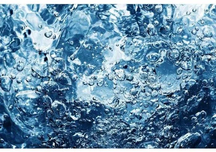 DIMEX | Samolepicí vliesová fototapeta na zeď Perlivá voda MA-5-0236 | 375 x 250 cm | modrá, bílá