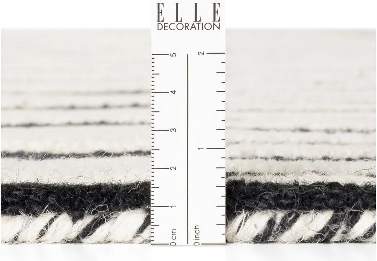 Černobílý ručně tkaný vlněný koberec 120x180 cm Stryve Pulse – Elle Decoration
