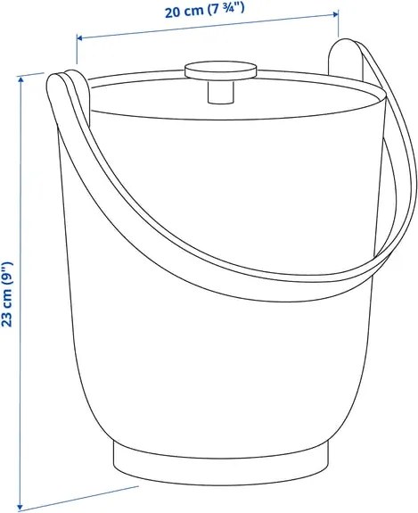FARMARKVAST Odpadkový koš s víkem na bioodpad, šedo-zelená, 4 l