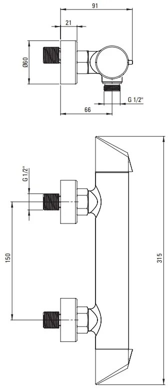 Deante Arnika, nástěnná vanová baterie, zlatá matná, DEA-BQA_R10M