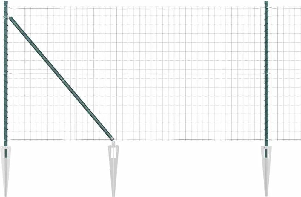Evropský plot se hroty 10 x 1,4 m Ocel potažená PVC Zelená 3350549