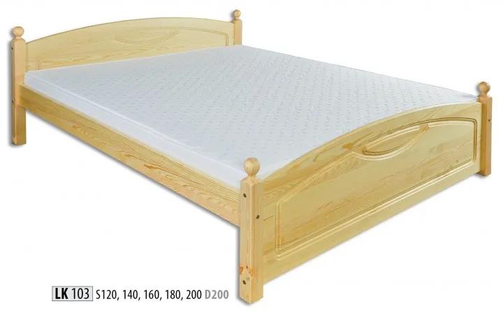 Drewmax Dřevěná postel 140x200 LK103 olše