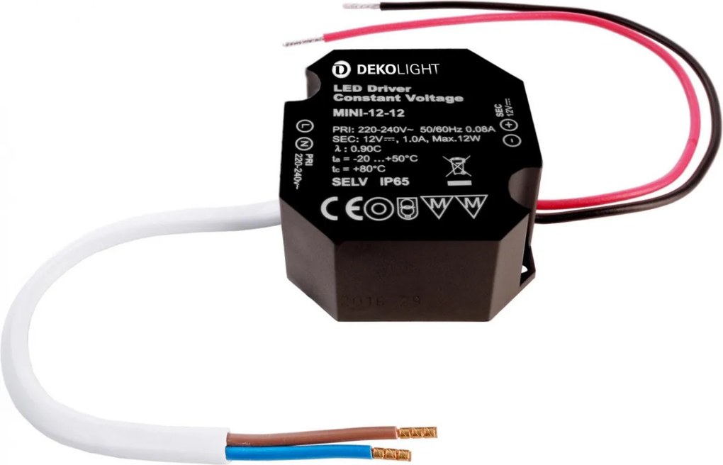 IMPR 862229 Deko-Light LED-napájení OCTO, CV, Mini 12V/12W konstantní napětí 0-1000 mA IP65 12V DC 12,00 W - DEKOLIGHT