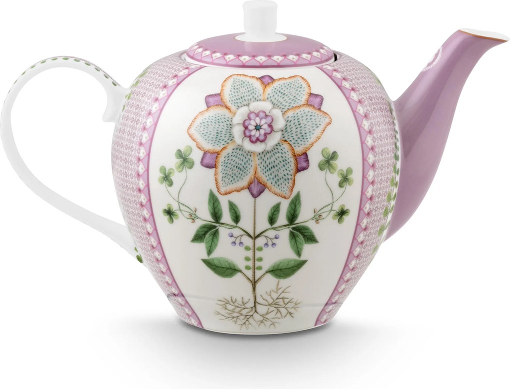 Pip Studio Lily & Lotus čajová konvice 1,6l, lila (čajová konvice 1,6l)