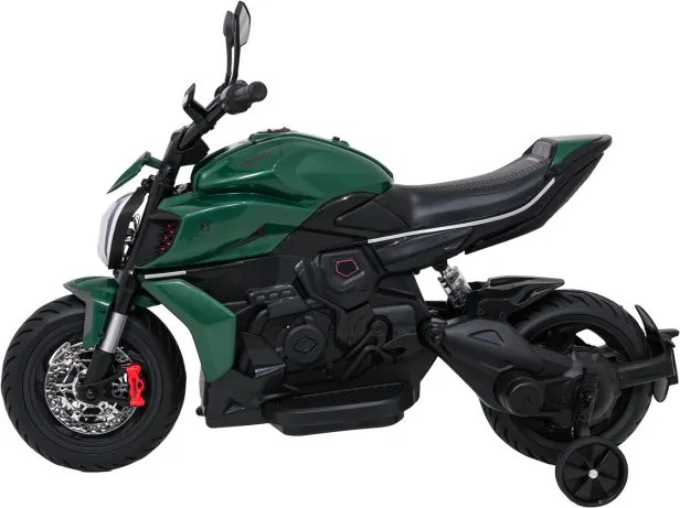 Elektrická motorka Ducati Diavel x Bentley zelená