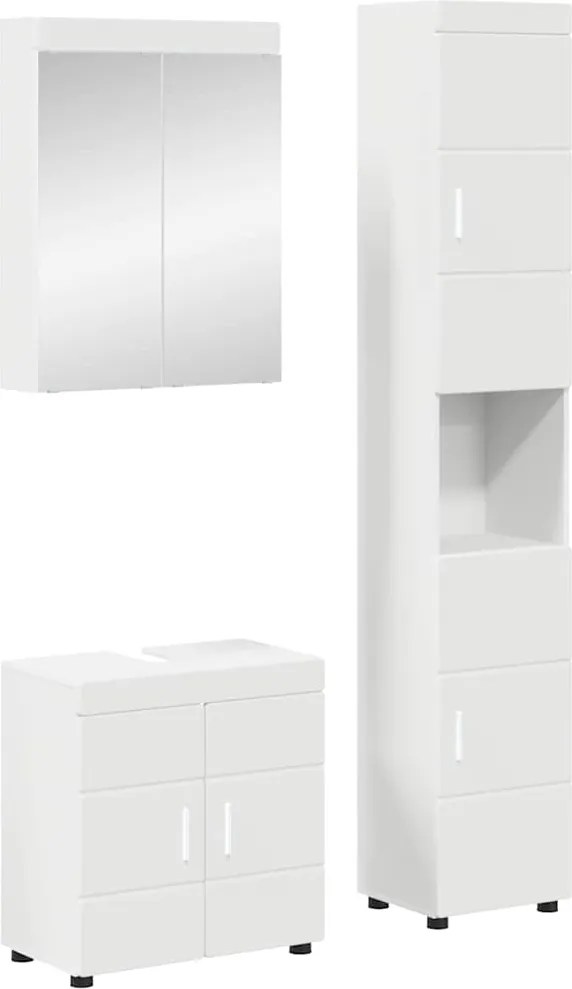 Sada koupelnového nábytku TULUM 3 ks Bílá 60 x 34 x 63 cm 3398034
