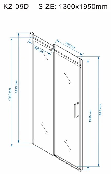 BPS-koupelny Posuvné sprchové dveře HYD-PD09D 130 bílá/transparent pro instalaci do niky - bez vaničky