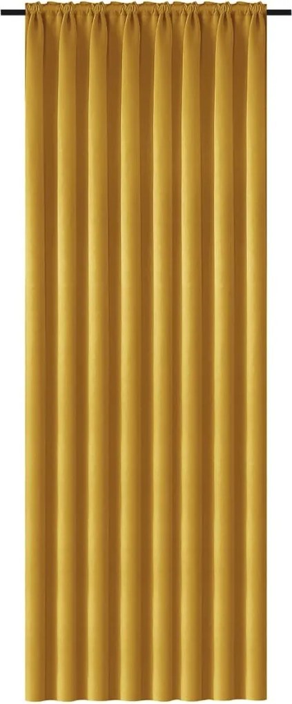 Žlutý závěs OXFORD 140x250 cm Zavěšení: Řasící páska
