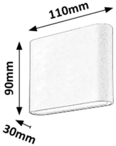 Rabalux 7951 - LED Venkovní nástěnné svítidlo NESNA 2xLED/3W/230V IP54 3000K