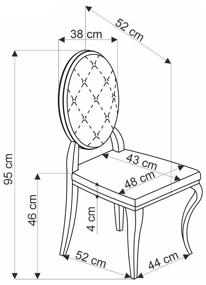 Jídelní židle Aylin, šedá / stříbrná