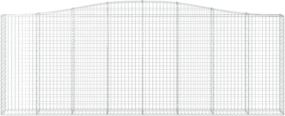 Klenuté gabionové koše 3 ks 400x30x140/160cm pozinkované železo 3145853