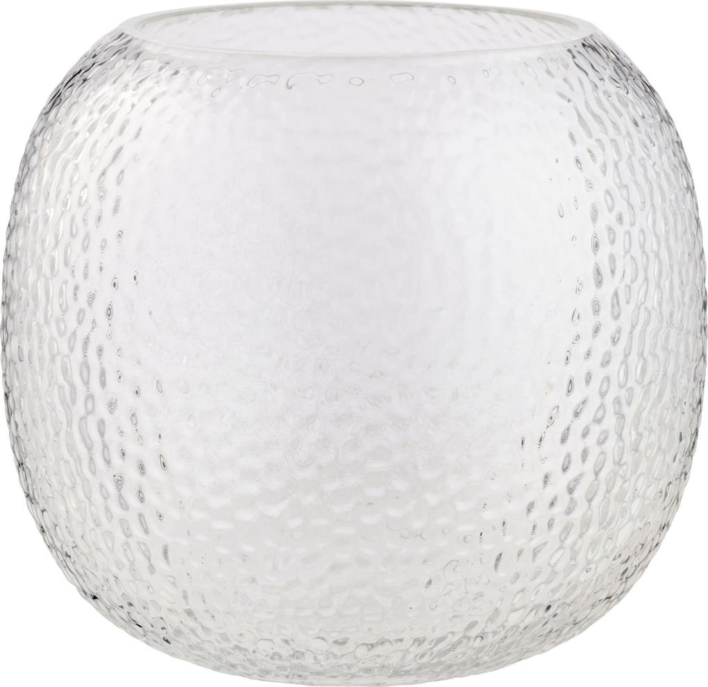 Váza Una s bublinkami 16 x 14,5 cm průhledná