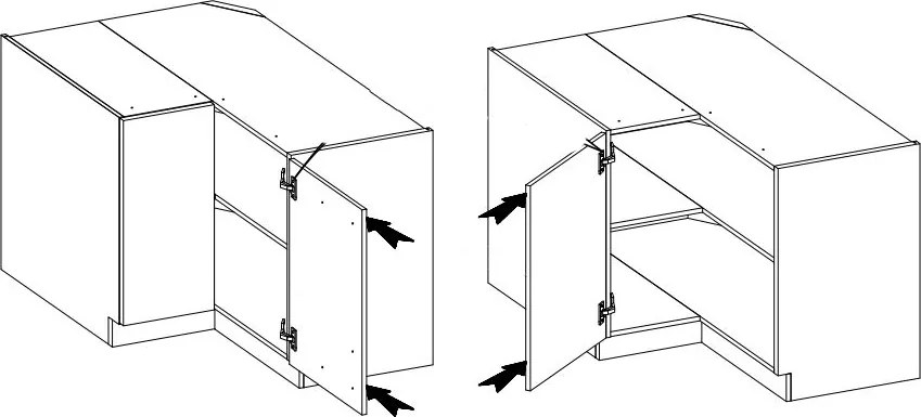 Kuchyňská linka LUNA bb | 330x270 + 180 cm | PREMIUM BOX zásuvky | UNI dvířka | bílá mat