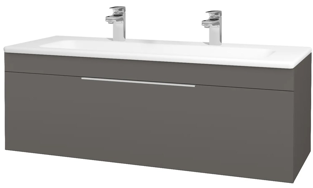 Dřevojas Koupelnová skříň ASTON SZZ 120 Varianta: D08 Wenge / Úchytka T04 / D08 Wenge