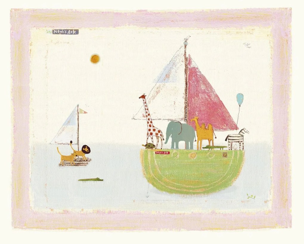 Maileg Plakát Noemova archa, multi barva, papír
