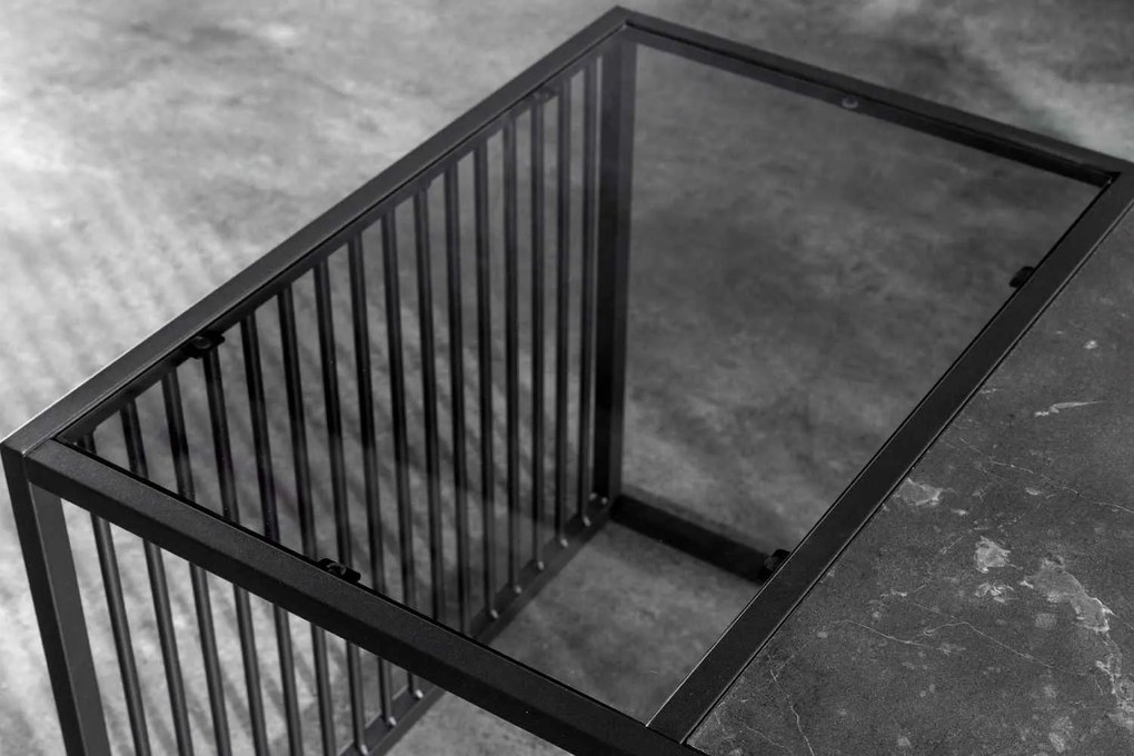 Designový konferenční stolek Haines 100 cm vzor mramor
