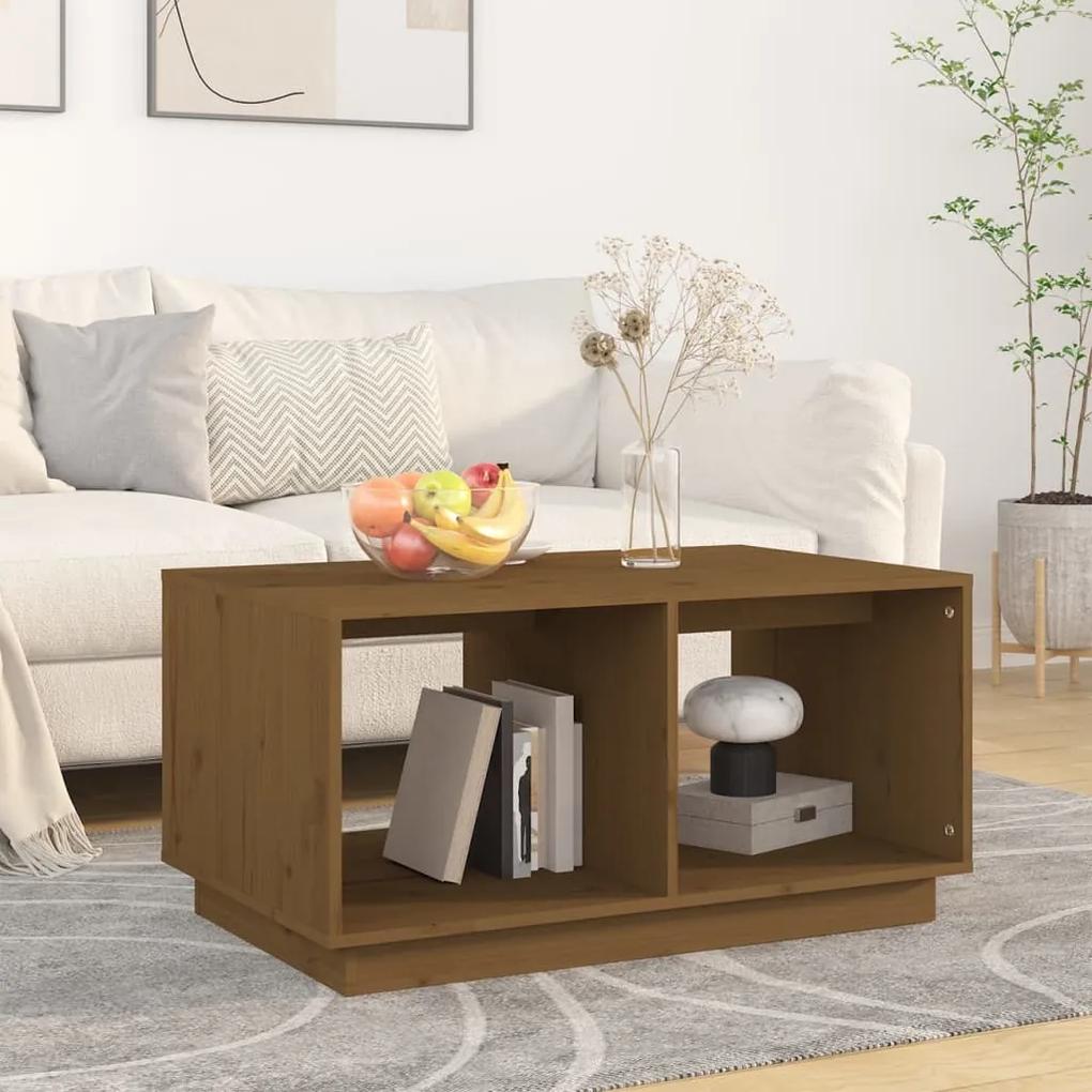 vidaXL Konferenční stolek 80 x 50 x 40 cm masivní borové dřevo [814435] Barva: Bílá