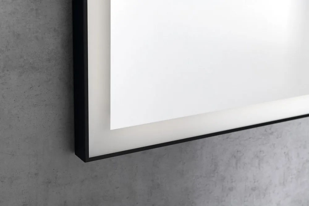 Sapho GANO zrcadlo s LED osvětlením 60x80cm, černá LG260