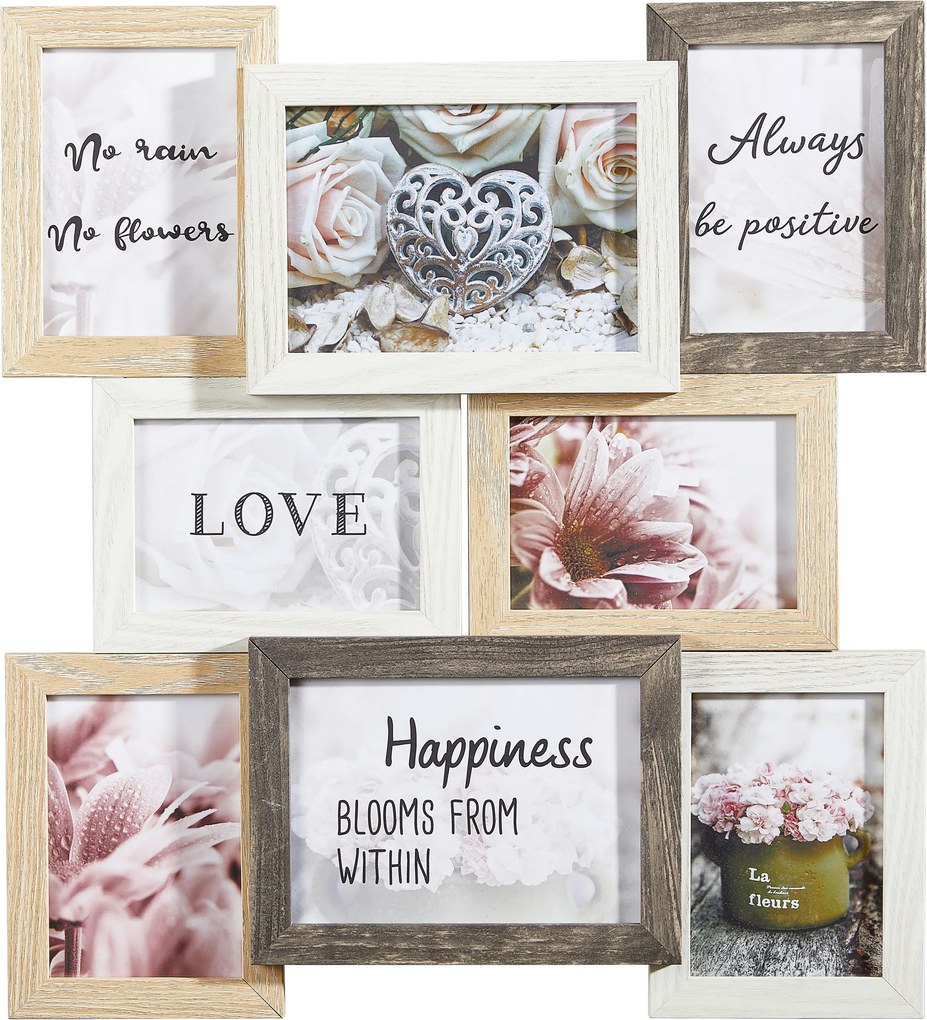 XXXLutz RÁM NA OBRAZOVÉ KOLÁŽE, 8 foto 10 cm x 15 cm - Fotorámečky na více fotek - 0043420679