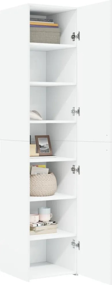 Skříň highboard bílá 40 x 42,5 x 185 cm kompozitní dřevo 3281399