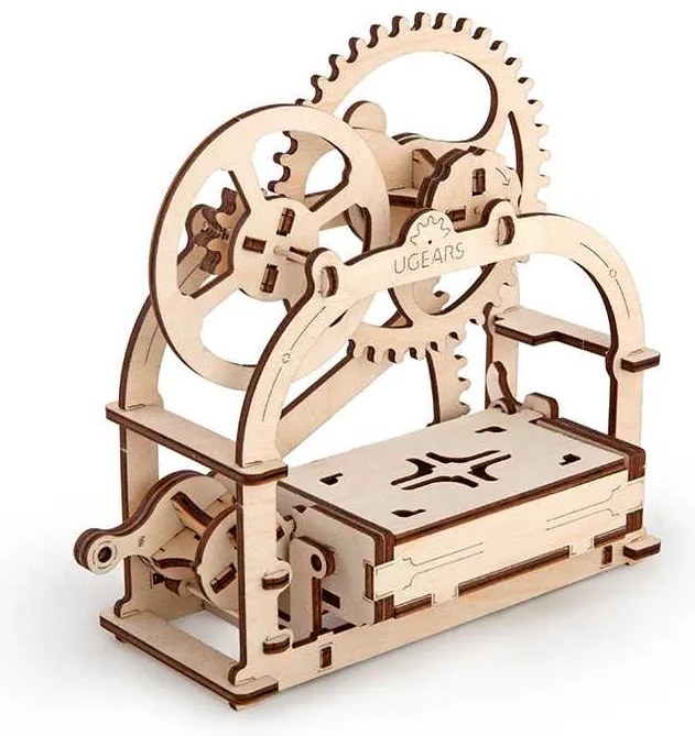 Ugears 3D dřevěné mechanické puzzle Box na vizitky