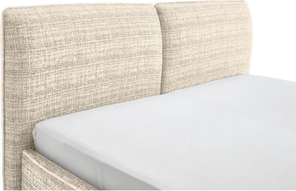Béžová čalouněná dvoulůžková postel bez roštu 200x200 cm Infinity – Meise Möbel