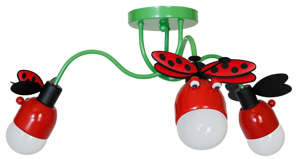 Decoland Dětské stropní svítidlo LADYBUG 3xE27/60W/230V DE9712