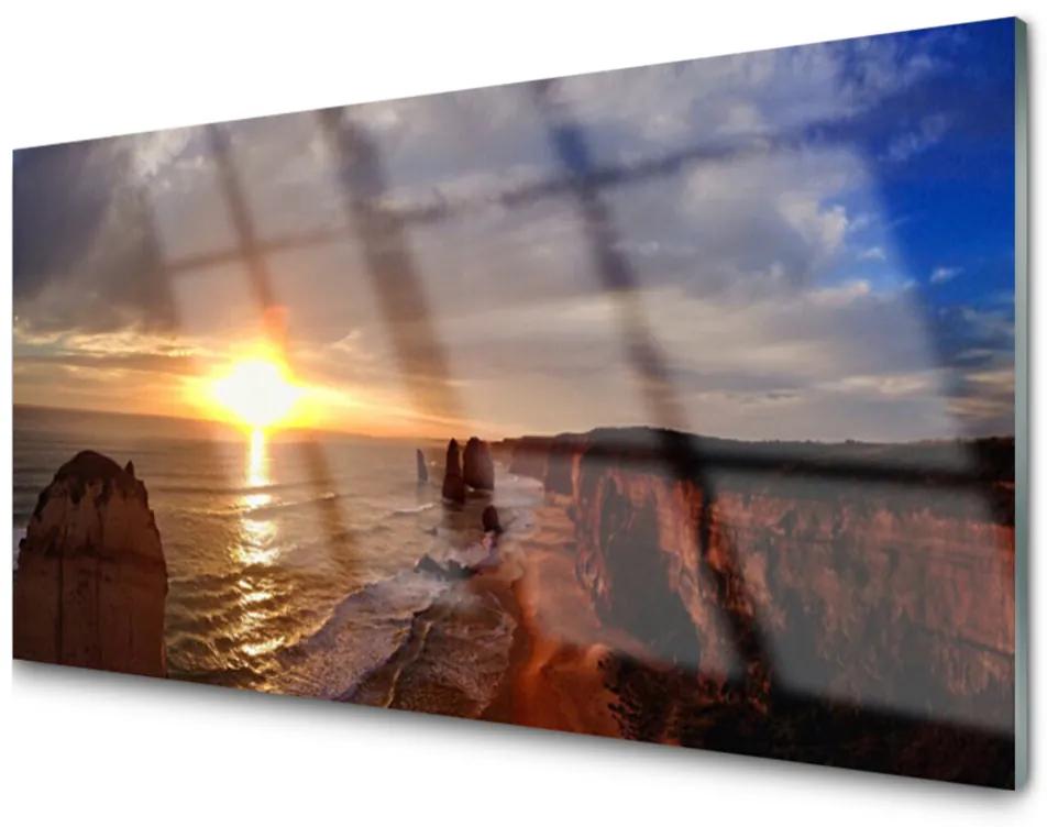 Skleněný obraz Moře Slunce Krajina