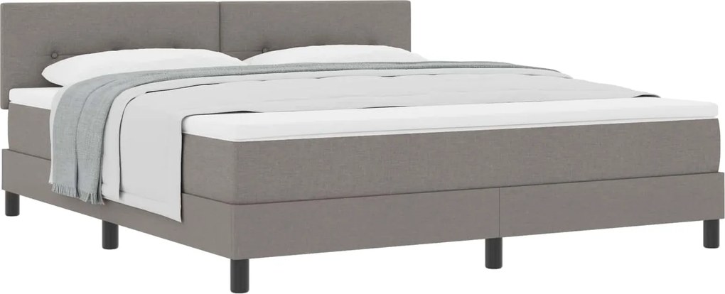 Postel s boxspringem s čelo Taupe 180 x 200 cm textil 3338710