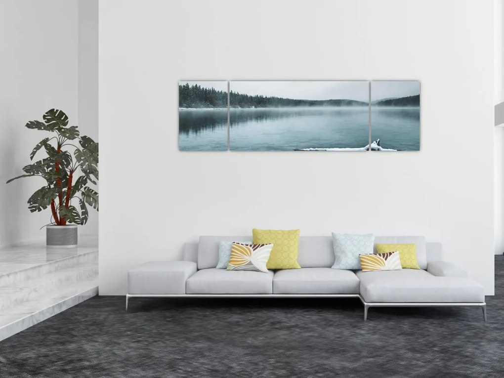 Obraz - ledové severské jezero (170x50 cm)