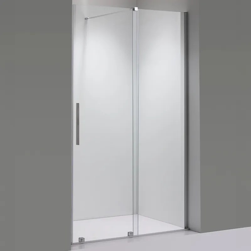 BPS-koupelny Posuvné sprchové dveře HYD-ATA 90 chrom/transparent pro instalaci do niky - bez vaničky