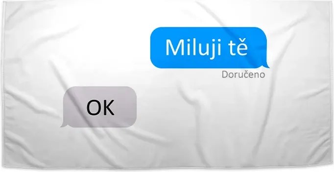 Sablio Ručník Miluji tě - OK - 30x50 cm