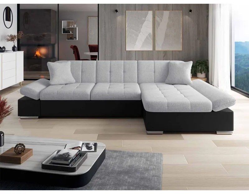 Rohová sedací souprava Magnir, Potah: ekokůže Soft 017 + Uttario Velvet 2967 + Uttario Velvet 2959, Strana: levá