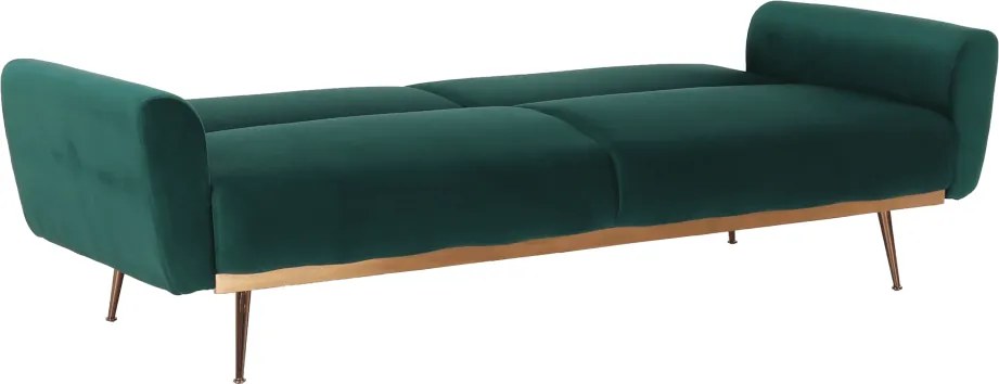 Rozkládací pohovka, smaragdová Velvet látka, FASTA
