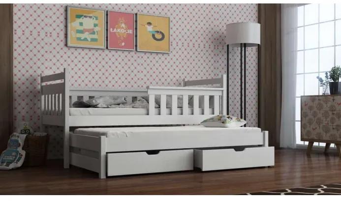Dětská postel s přistýlkou 90x190 MATYLDA - bílá