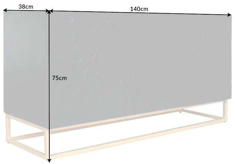 Designová komoda Shayla 140 cm černé mango