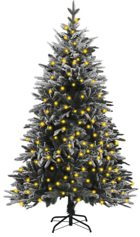 Umělý vánoční stromek s LED zasněžený 150 cm PVC a PE,  3077784 HangarStore.cz