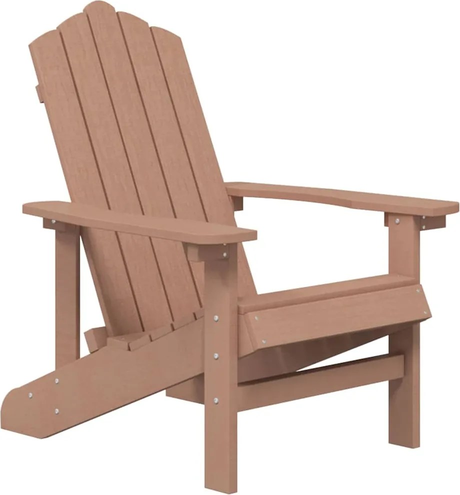 Zahradní křesla Adirondack se stolkem HDPE hnědá 3095706
