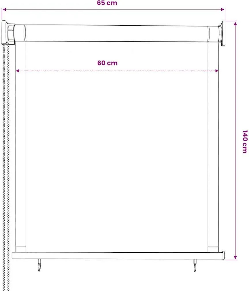 Venkovní roleta 65 (Š) x 140 (V) cm antracitová 312653