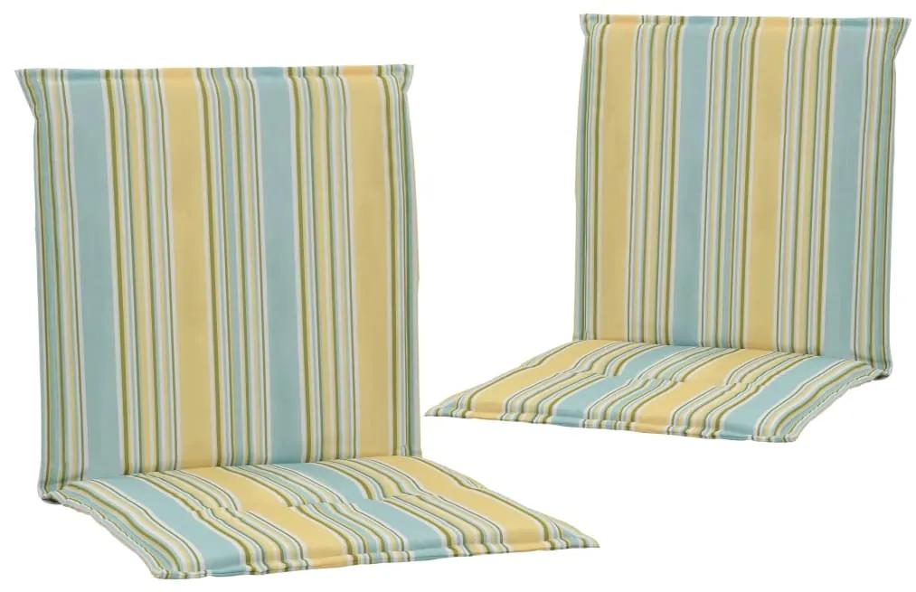 47566 vidaXL Podušky na zahradní židle 2 ks vícebarevné 100 x 50 x 3 cm