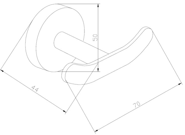 Mexen příslušenství, LOFT držák na ručníky, 2-háček, chrom, 7012635-00