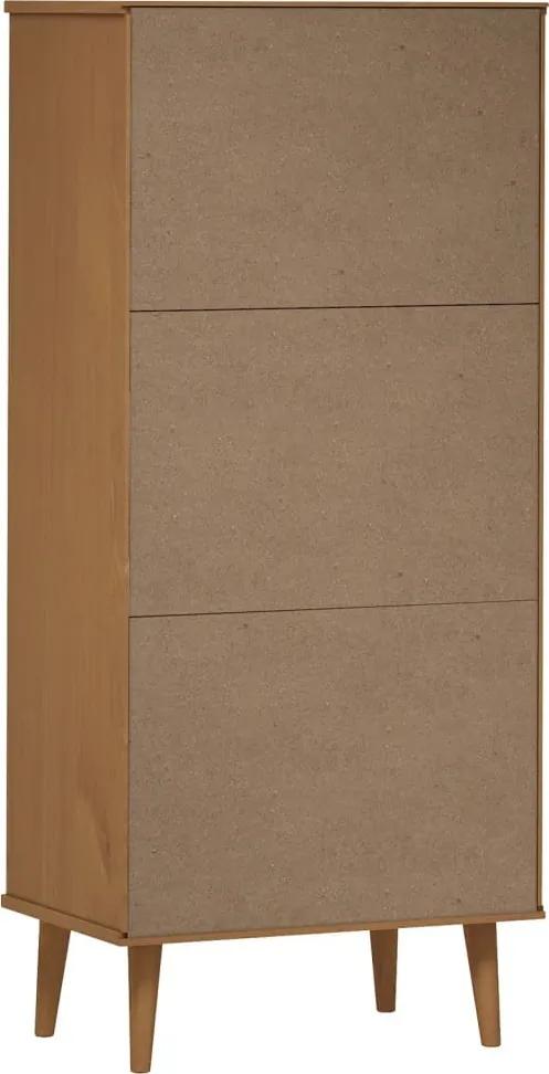 vidaXL Knihovna MOLDE 60 x 35 x 133,5 cm masivní borové dřevo [350537] Barva: Bílá