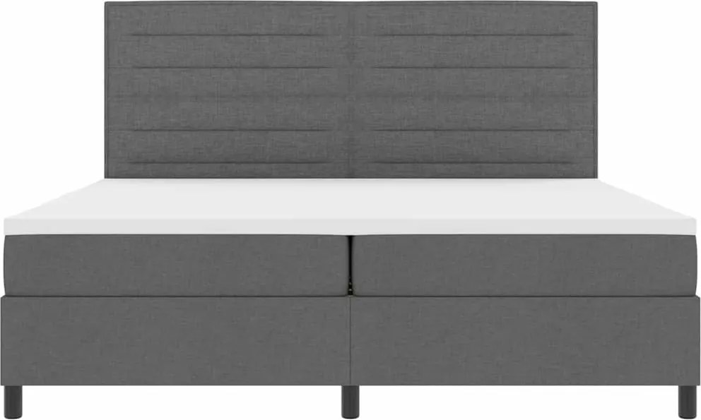 Postel s boxspringem s matrací Tmavě šedá 200 x 200 cm textil 3339337